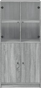 Highboard s dvířky šedý sonoma 68x37x142 cm kompozitní dřevo 3295869