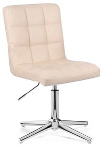 LuxuryForm Židle TOLEDO na stříbrném kříži - krémová
