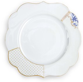 Pip Studio Royal White talíř Ø28cm, bílý (krásný porcelánový talíř)