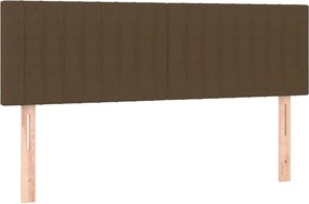 Box spring postel s matrací tmavě hnědá 140x200 cm textil 3140220