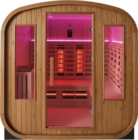 BPS-koupelny Zahradní kombinovaná sudová sauna 2v1  - Infrasauna + finská sauna 200x200, 4-6 osob