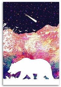 Gario Obraz na plátně Medvěd v barevných horách - Gab Fernando Rozměry: 40 x 60 cm