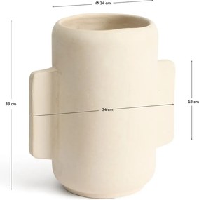 Krémová váza z papírmaše (výška 38 cm) Mireni – Kave Home