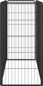 8panelová ohrádka pro psy černá 50 x 100 cm práškovaná ocel 3115958