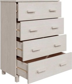 Příborník HAMAR bílý 79 x 40 x 103,5 cm masivní borovice 340425