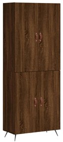 Skříň highboard hnědý dub 69,5 x 34 x 180 cm kompozitní dřevo,  3195658