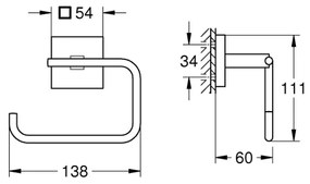 GROHE 40978000 - Držák toaletního papíru START CUBE lesklý chrom