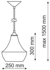 Závěsné svítidlo MODERN E27/60W bílá