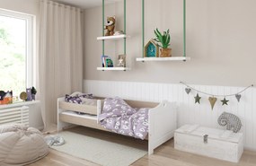 BabyBeds Dětská postel EMMA srdíčka Velikost postele: 160x80 cm, Barevné provedení: Dub, Úložný prostor: Ne, bez úložného prostoru Bílá