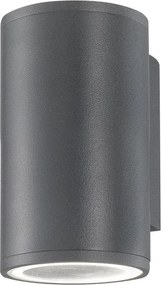 NV 773221 Venkovní nástěnné svítidlo NODUS tmavě šedý hliník skleněný difuzor GU10 1x7W 220-240V IP54 bez žárovky světlo dolů - NOVA LUCE