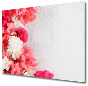 Skleněná deska - D65120570 - Květy růžové 60 x 52 cm