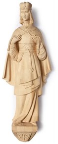 Dřevěná socha sv. Ludmila na zeď