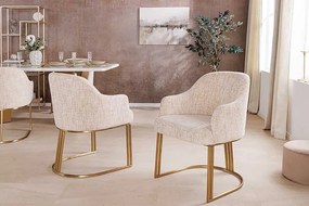 Designová jídelní židle Napayshni béžová