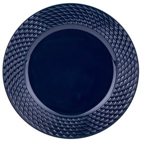 Talíř tmavě modrý plast 159844