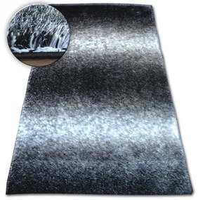 Kusový koberec Shaggy SPACE 3D B315 černý šedý Rozměr: 120x170 cm