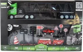 AMEWI RC auto Autotransportér černá, zelená / 1:16 / RTR / 2,4 GHz / N