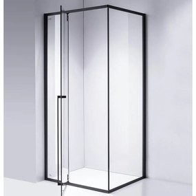BPS-koupelny Obdélníkový sprchový kout HYD-OK12 110x80 černá/transparent
