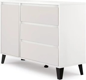 Komoda Borg 1d3s bílá / kašmír