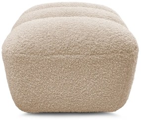 Béžová podnožka z textilie bouclé Hippolyte – Bobochic Paris