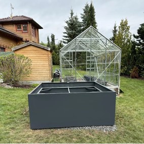 Velký vyvýšený záhon, sklolaminát, délka 200 cm, RAL 7016 - antracit