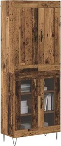 Vysoký bufet Staré dřevo 69,5 x 34 x 180 cm Kompozitní dřevo 3403168