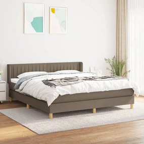 Box spring postel s matrací taupe 160x200 cm textil 3130445