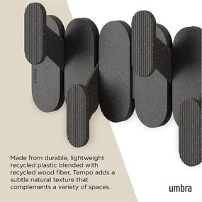 Matně černý ocelový nástěnný věšák 16 cm Tempo – Umbra