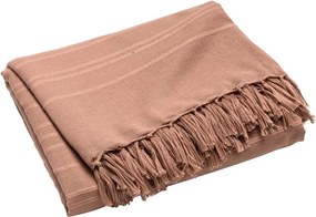 Bavlněný přehoz v terakotové barvě 180x220 cm Lilia – douceur d'intérieur