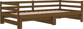 vidaXL Výsuvná postel 2x (90 x 190) cm masivní borovice [814657] Barva: Přírodní