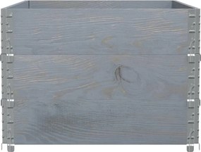 Zahradní truhlík šedý 120 x 80 cm masivní borové dřevo 3295425
