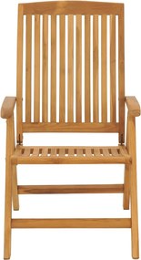 Skládací polohovací křesla s polštáři, 8 ks, masivní teak 3196531