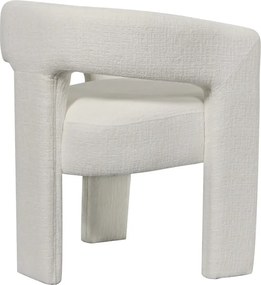 Designové čalouněné jídelní křeslo Leith bílé