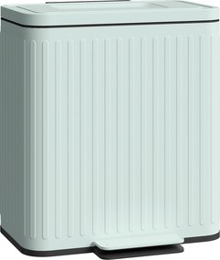 HOMCOM koš na odpad 40 l s pedálem a dvěma přihrádkami — 2 × 20 l, tlumené dovírání, funkce držení otevřeného víka, vyjímatelné vnitřní nádoby — zele…