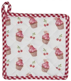 Bavlněná podložka pod hrnec Cherry Cupcake – 20x20 cm