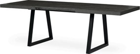 Jídelní stůl rozkládací 160- HT-R5624 GREY, lamino, šedý dub (160 x 90) cm