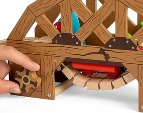 Bigjigs Rail Dřevěný padající most / od 3 let