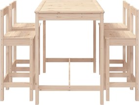 5dílný zahradní barový set masivní borové dřevo 3154750