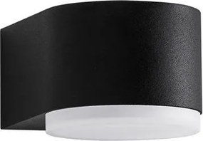 NV 9200201 Venkovní nástěnné svítidlo NUS černý hliník a akrylový difuzor LED 4W 3000K 100-240V 120st. IP54 světlo dolů - NOVA LUCE