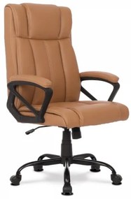Kancelářská židle krémová ekokůže kovový kříž KA-Y386 CRM