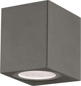 NV 710041 Venkovní nástěnné svítidlo NERO tmavě šedý hliník skleněný difuzor GU10 1x7W 220-240V IP54 bez žárovky světlo dolů - NOVA LUCE