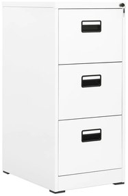 Kancelářská skříň bílá 46 x 62 x 102,5 cm ocel - Default Title