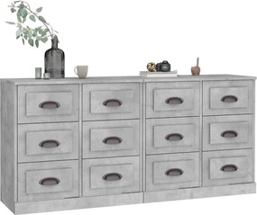 Příborníky 2 ks betonově šedé kompozitní dřevo 3185283