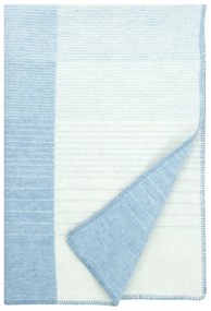Vlněná deka Kaamos 100x150, přírodně barvená modrá / Finnsheep