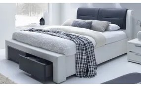 Čalouněná postel Italy 160x200cm - černá/bílá 0