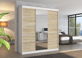 ADRK Furniture Posuvná skříň se zrcadlem BERGEN 200 ADRK-SW-BER-WS-200