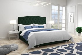 Eka Čalouněná postel Valentyn - Kronos 160x200 cm Barva látky: Hořčicová (01), Úložný prostor: S dřevěným rámem úložného prostoru