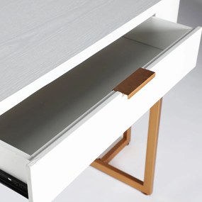 Konzolový stolek ravica 120 x 48 cm bílý MUZZA