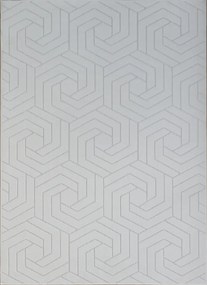 BE Koberec Zen Garden Collection 2401 WHITE - bílý obdélníkový Rozměr: 60x100 cm