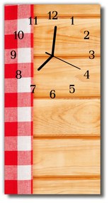 Skleněné hodiny vertikální Barevný ubrus kuchyňský stůl