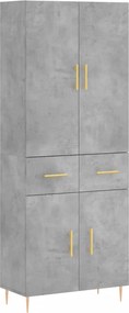 Skříň highboard betonově šedá 69,5x34x180 cm kompozitní dřevo 3198141